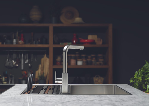 Franke Mythos Pro Pull Out Kitchen Mixer Tap | Stainless Steel ...
