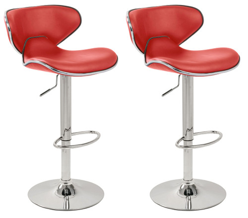 Pair of Carcaso Kitchen Stool Red | Breakfast Bar Stools