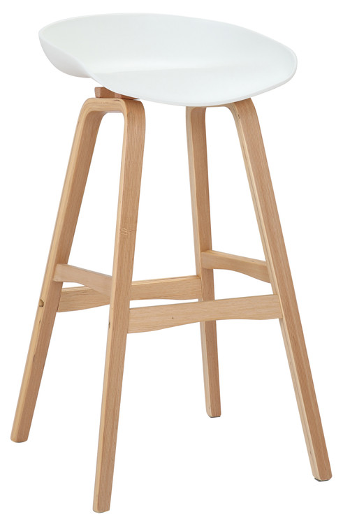 White Equator Bar Stool - Cut Price Kitchens