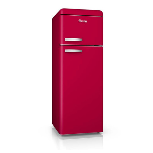 Swan Retro Top Mounted Fridge Freezer, Red - Energy Rating: - Cut Price ...
