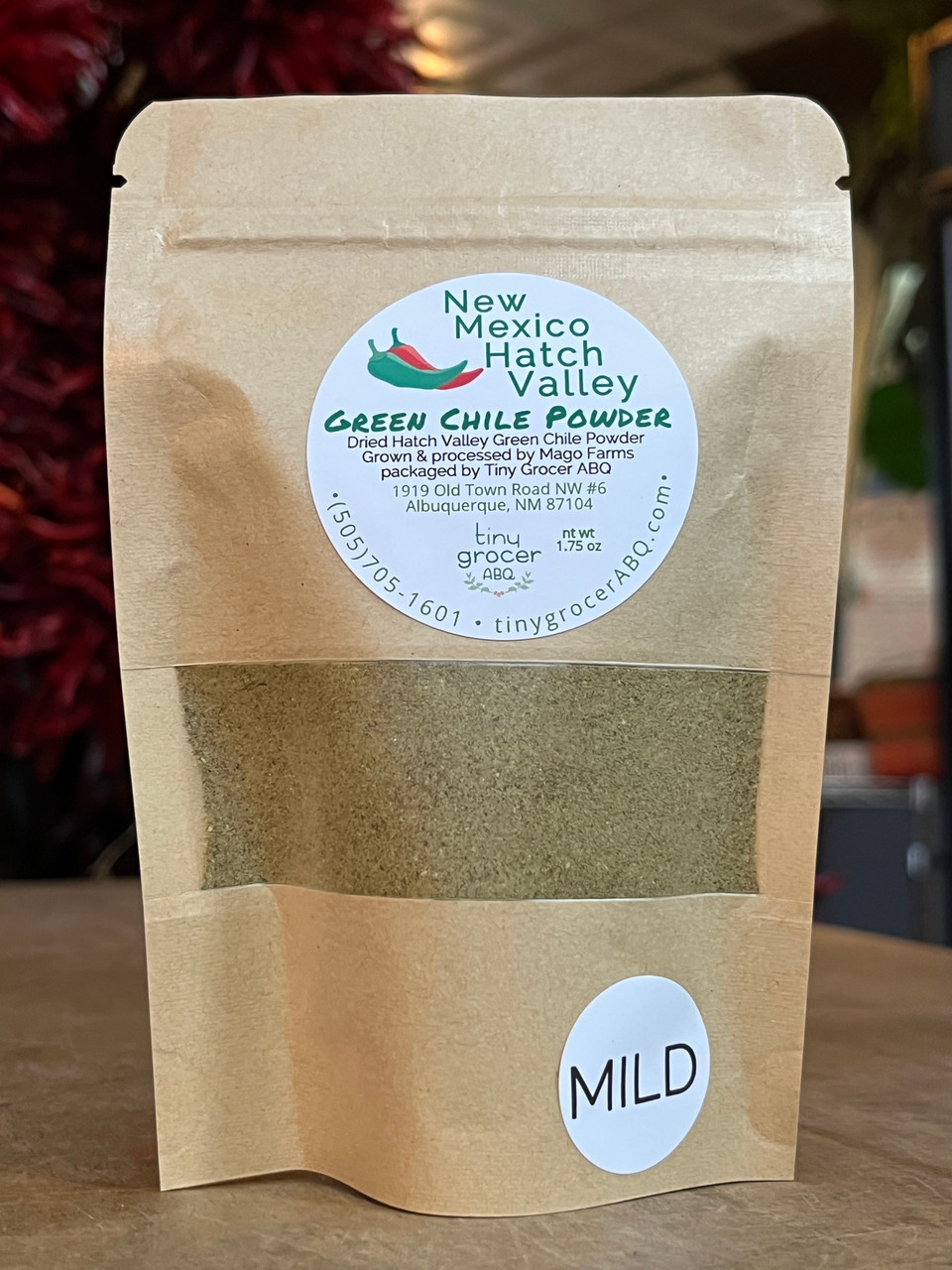 New Mexico Hatch Valley Chile Powder - RED or GREEN - tiny grocer ABQ