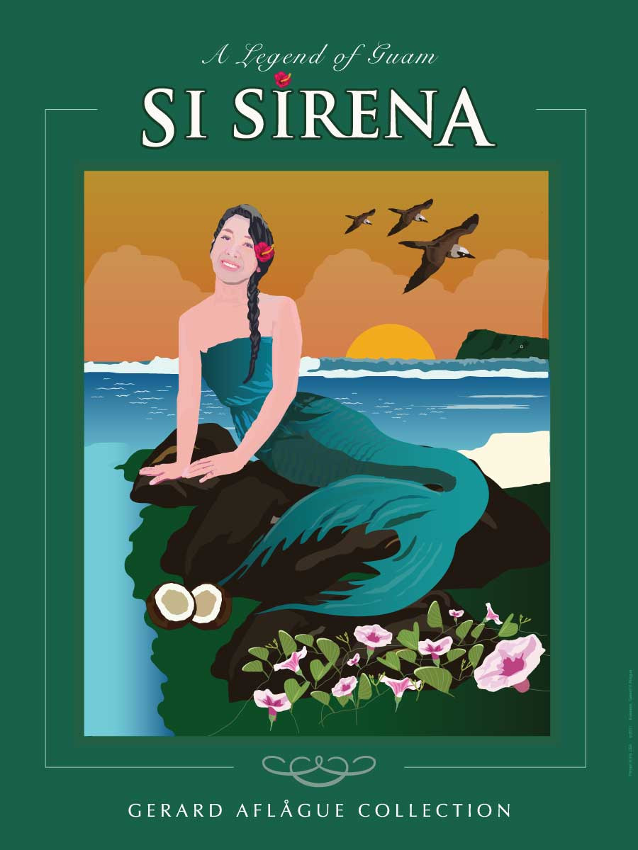 Guam Legends - Si Sirena (18x24 inch) Illustrated Gallery Print (No ...