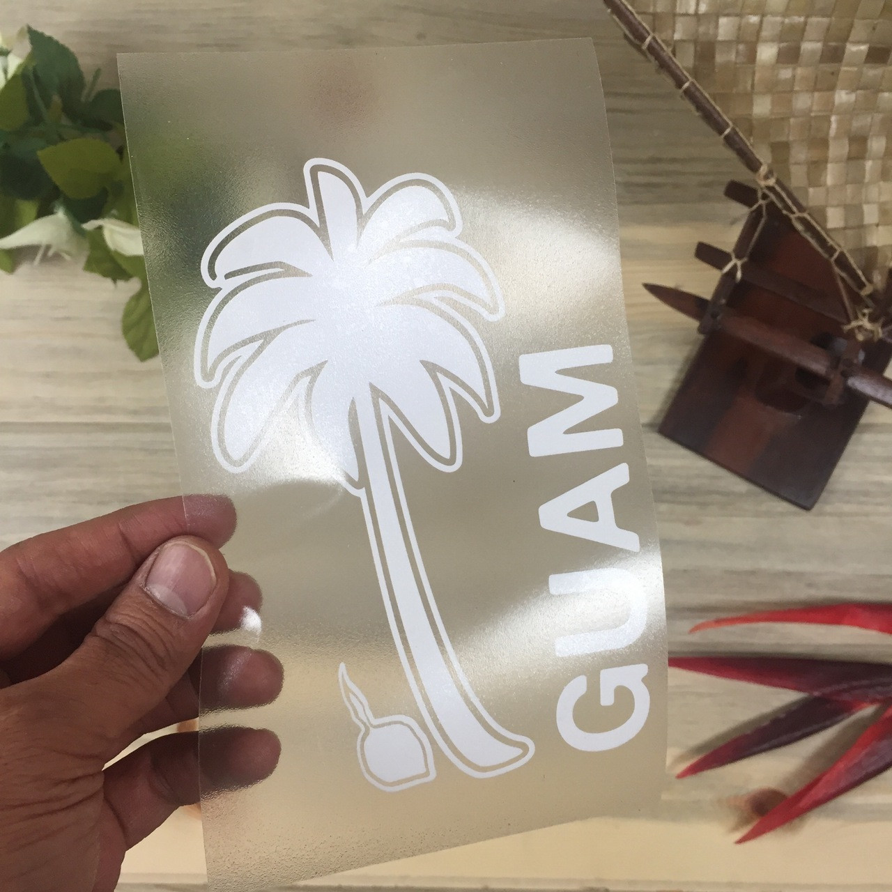 Guam Palm Coconut Sticker Decal