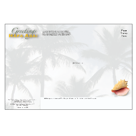 Tropical Guam Map Postcards - 10 pack