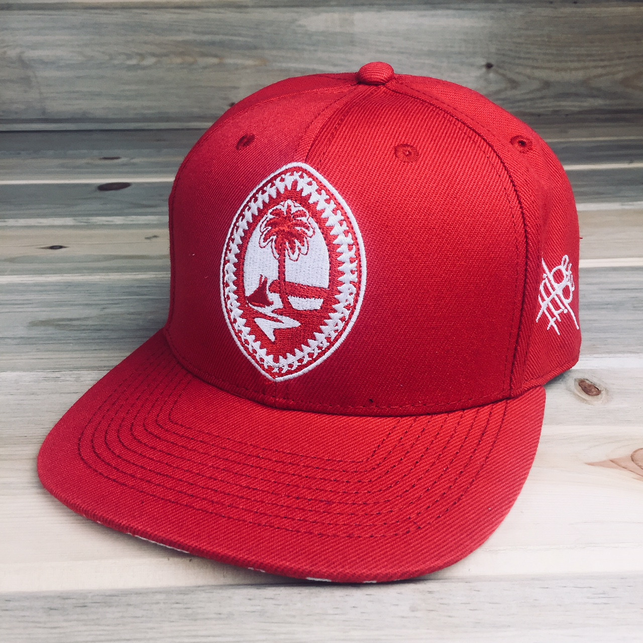 Guam Tribal Seal Unisex Red and Gray Soft T-Shirt - Gerard Aflague ...