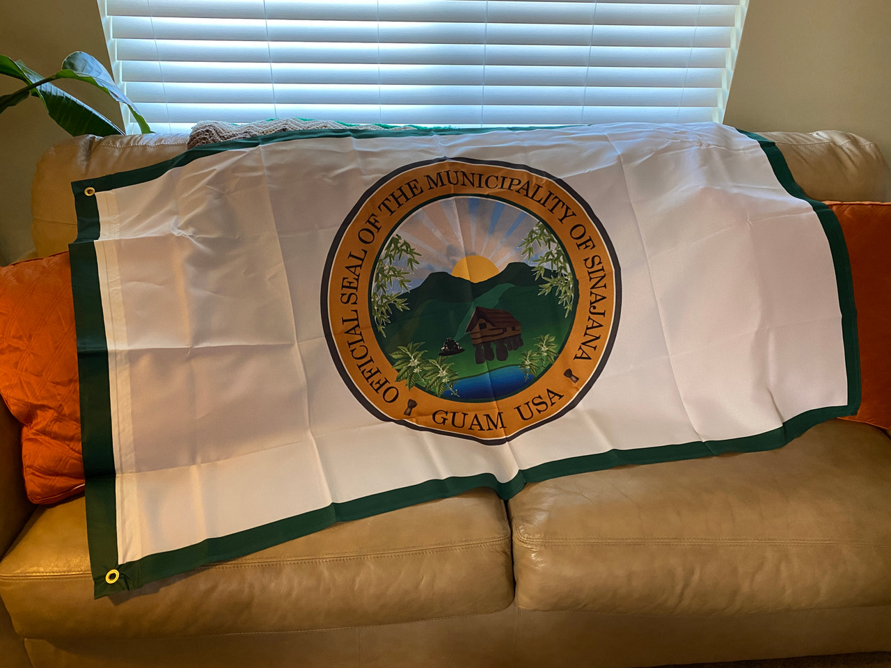 Sinajana Village Flag, Guam - 3x5