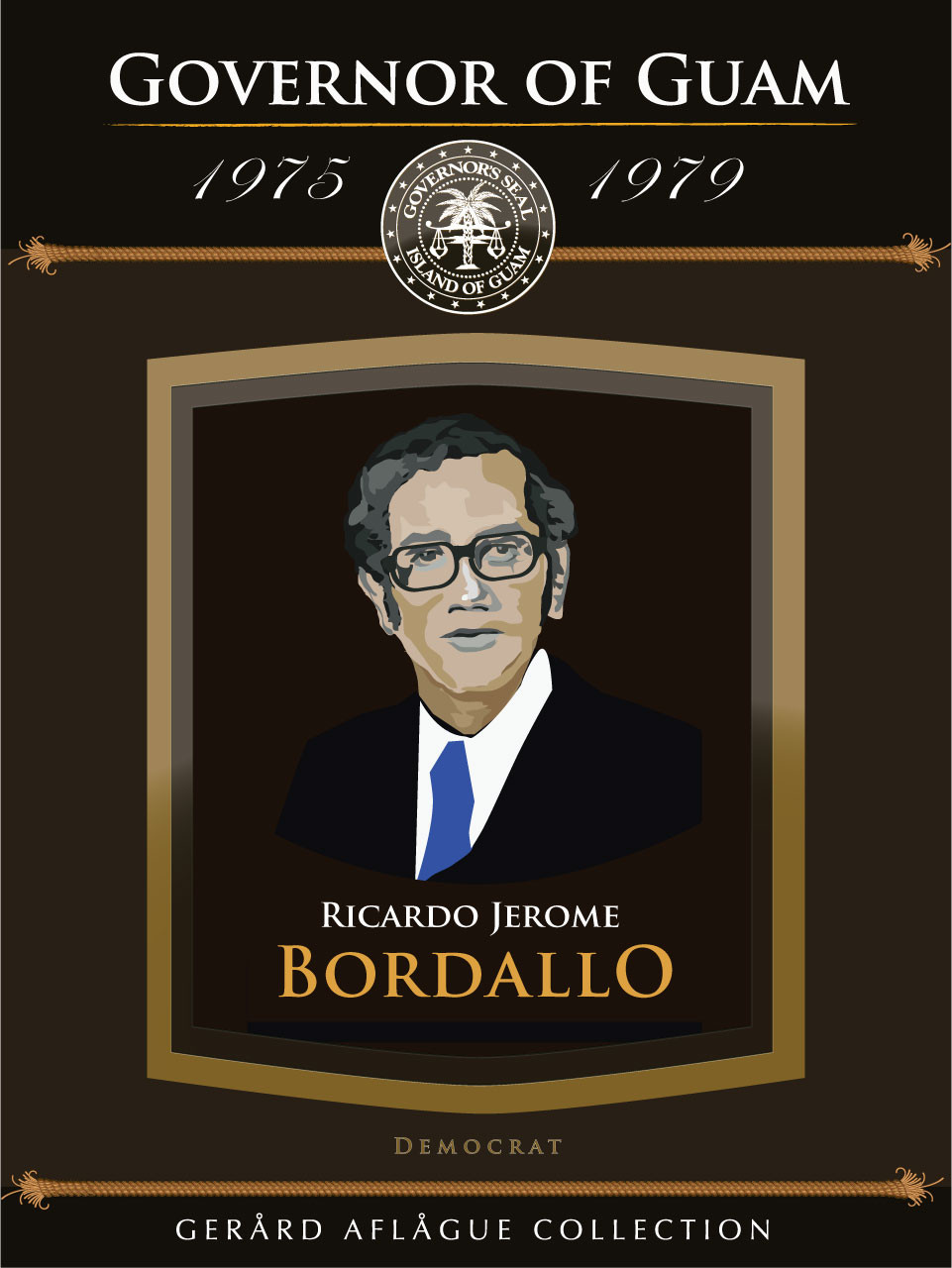 Guam Governor Ricardo Bordallo Fine-Art Giclee Illustrated Poster ...