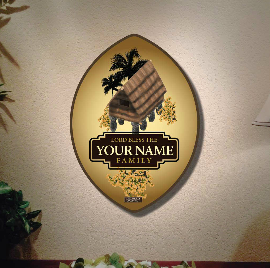 Chamorro Hut Family Name Plaque