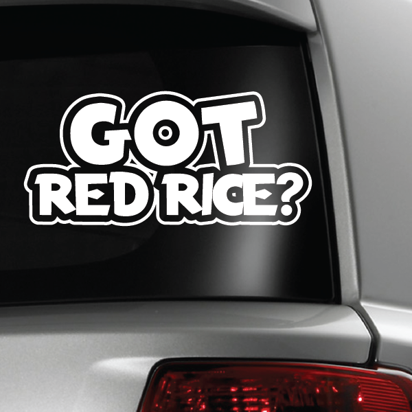 Got Red Rice Guam CNMI White Sticker Decal 6x6