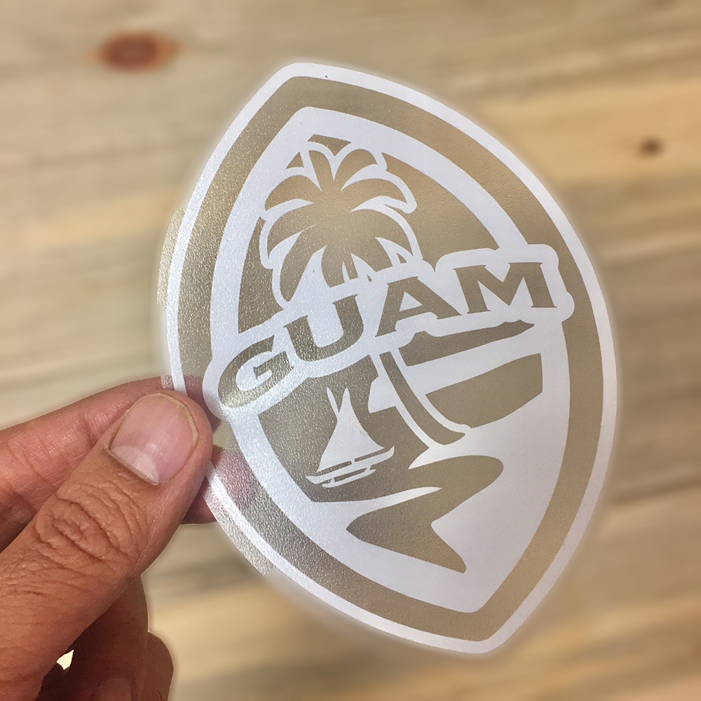 Small Modern Guam Seal Car Sticker Decal
