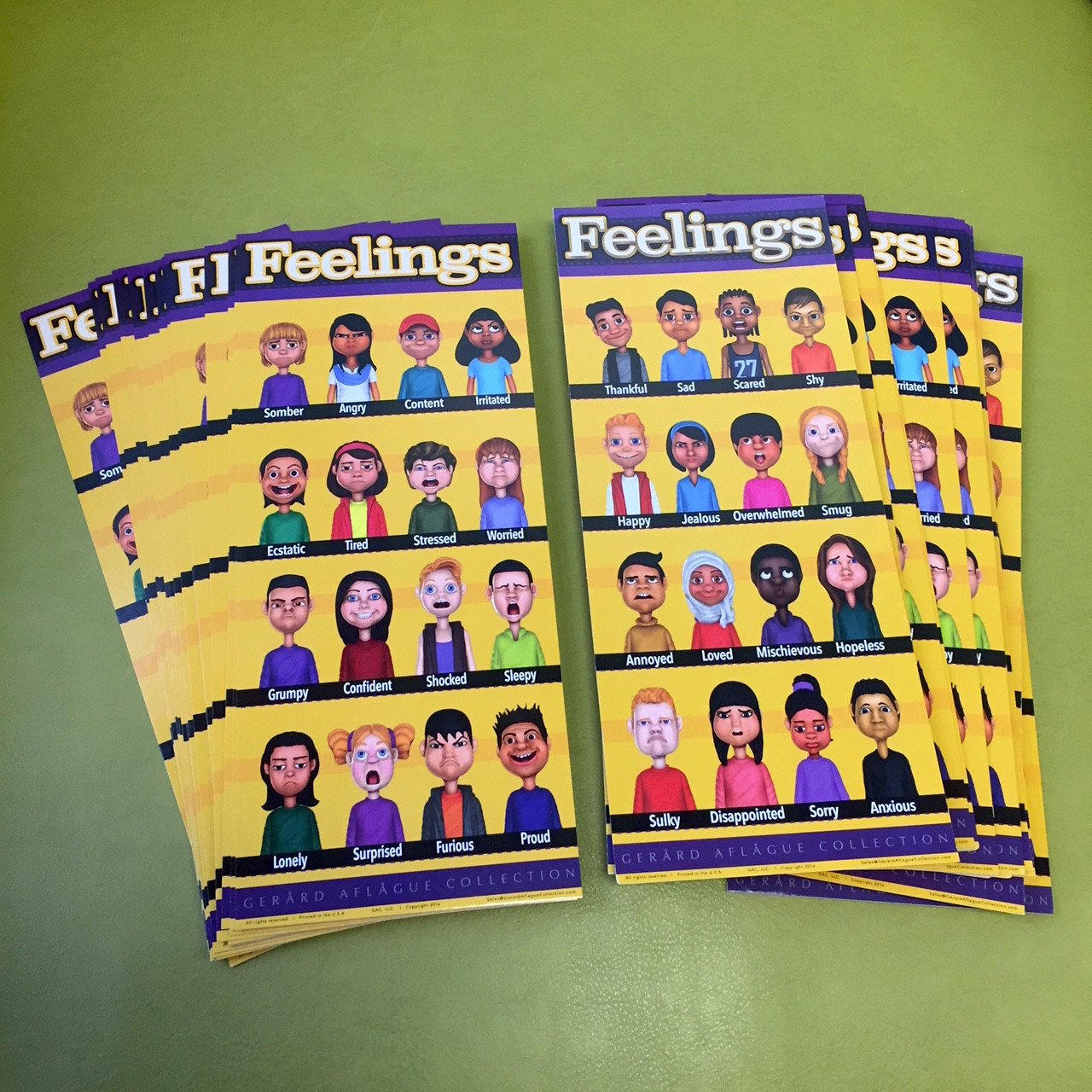 Feelings Student Prompt Cards and Bookmarks- 35 pcs