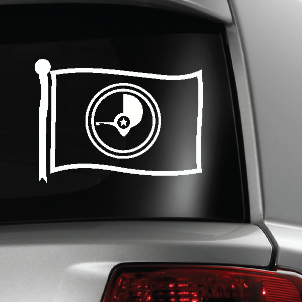 Waving Flag of Yap Sticker Decal
