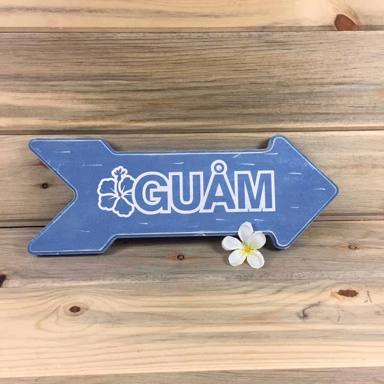 Guam Directional Arrow Wood Sign