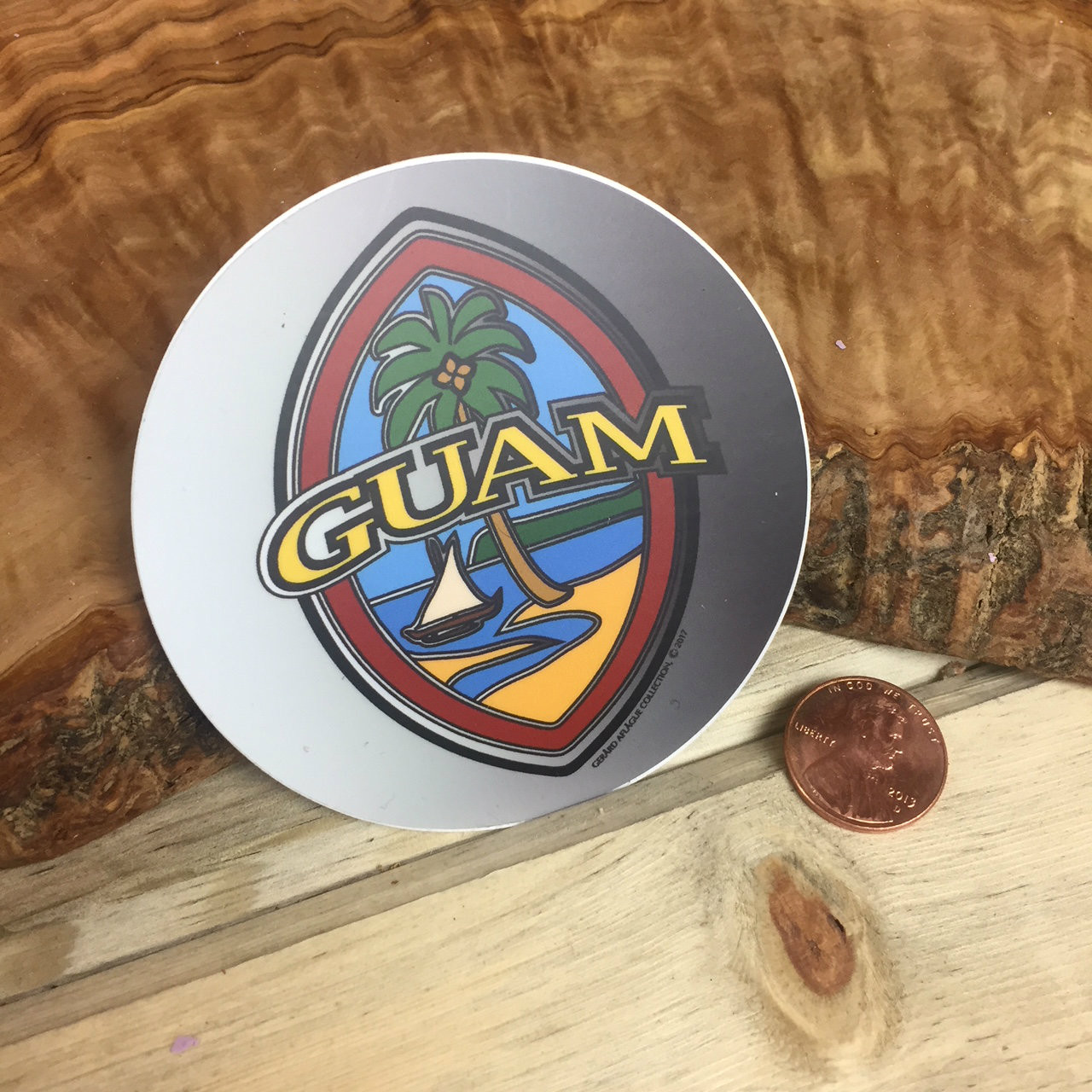 Dope Decals - Modern Guam Seal Round