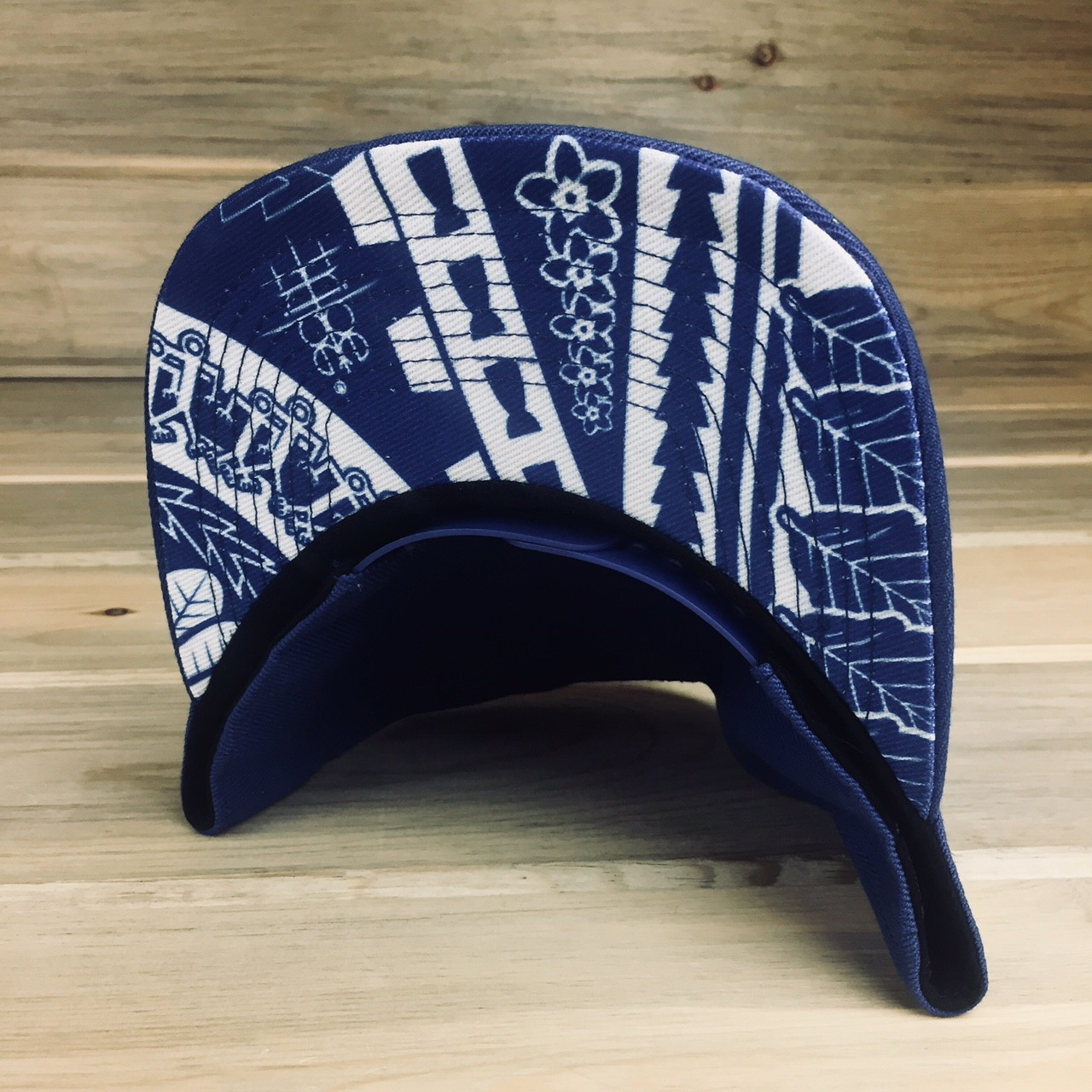 Royal Blue Tribal Guam Motif Snap Back Hat