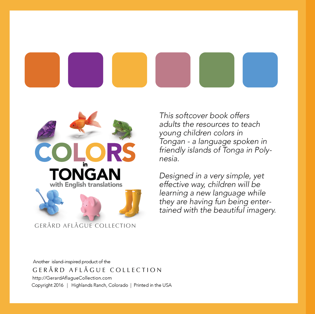 Colors in Tongan Book with English Translations