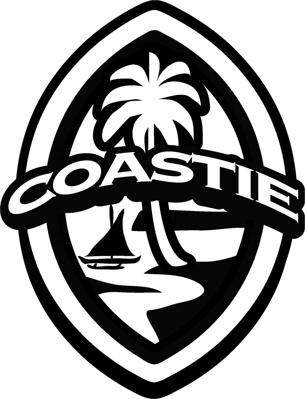 2 Pack Coastie Modern Guam Seal Island Sticker Decal