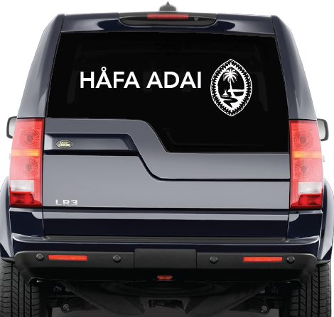 Mega Tribal Seal and Hafa Adai Decal (Choose color)