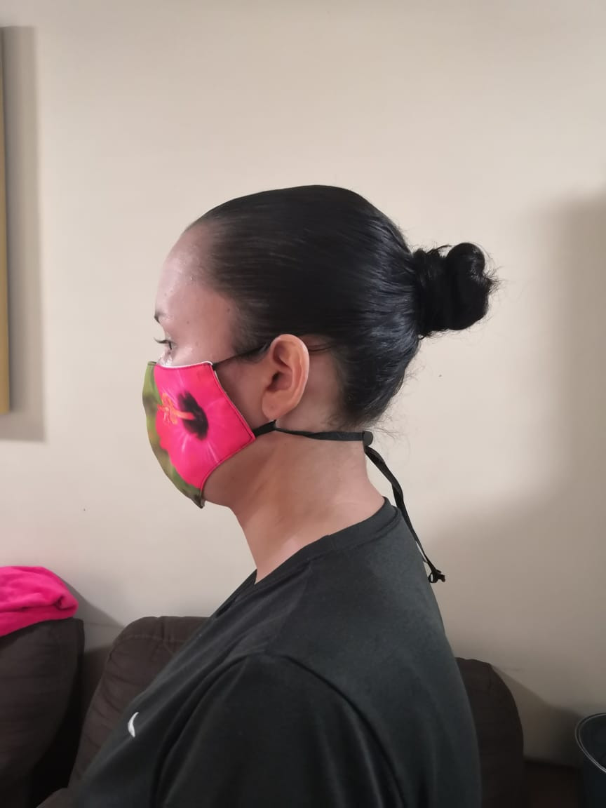 Hibiscus Weave Motif Face Mask