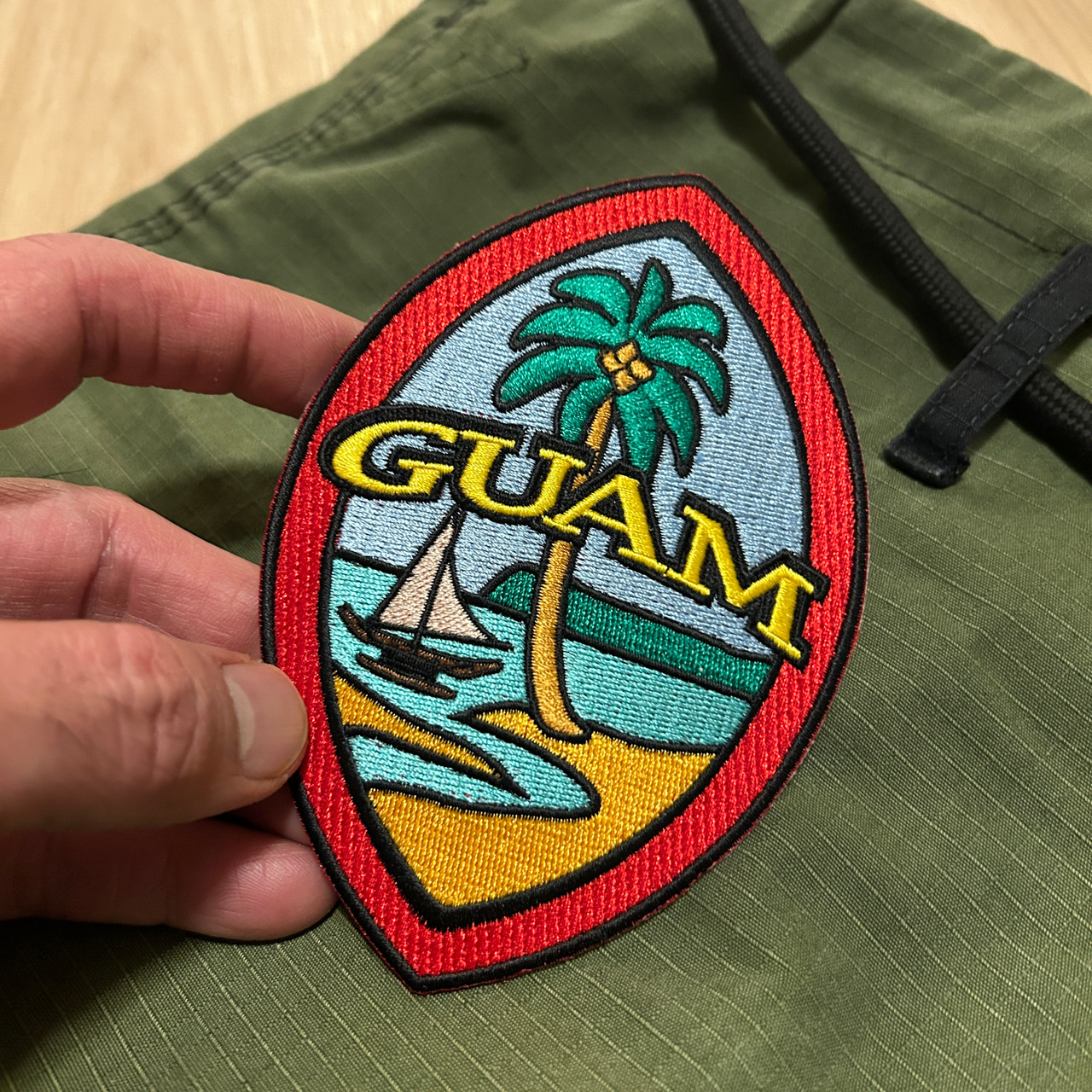 5" Modern Guam Seal Embroidered Patch