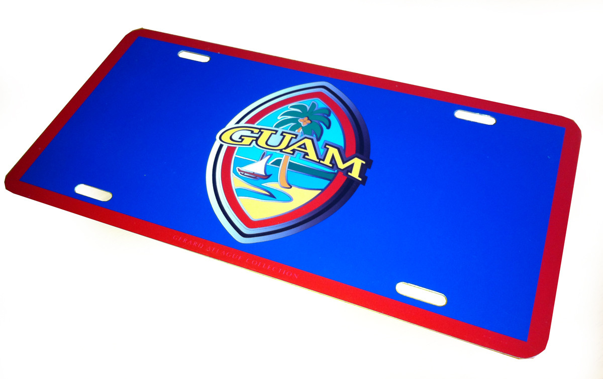 Guam Flag - Modern Guam Seal License Plate - 6"x12" | Gerard Aflague ...