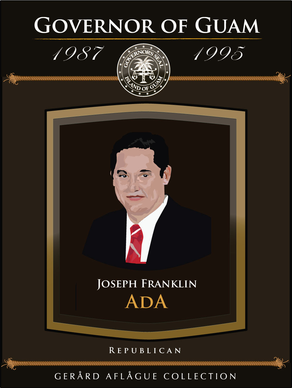 Guam Governor Ricardo Bordallo Fine-Art Giclee Illustrated Poster ...