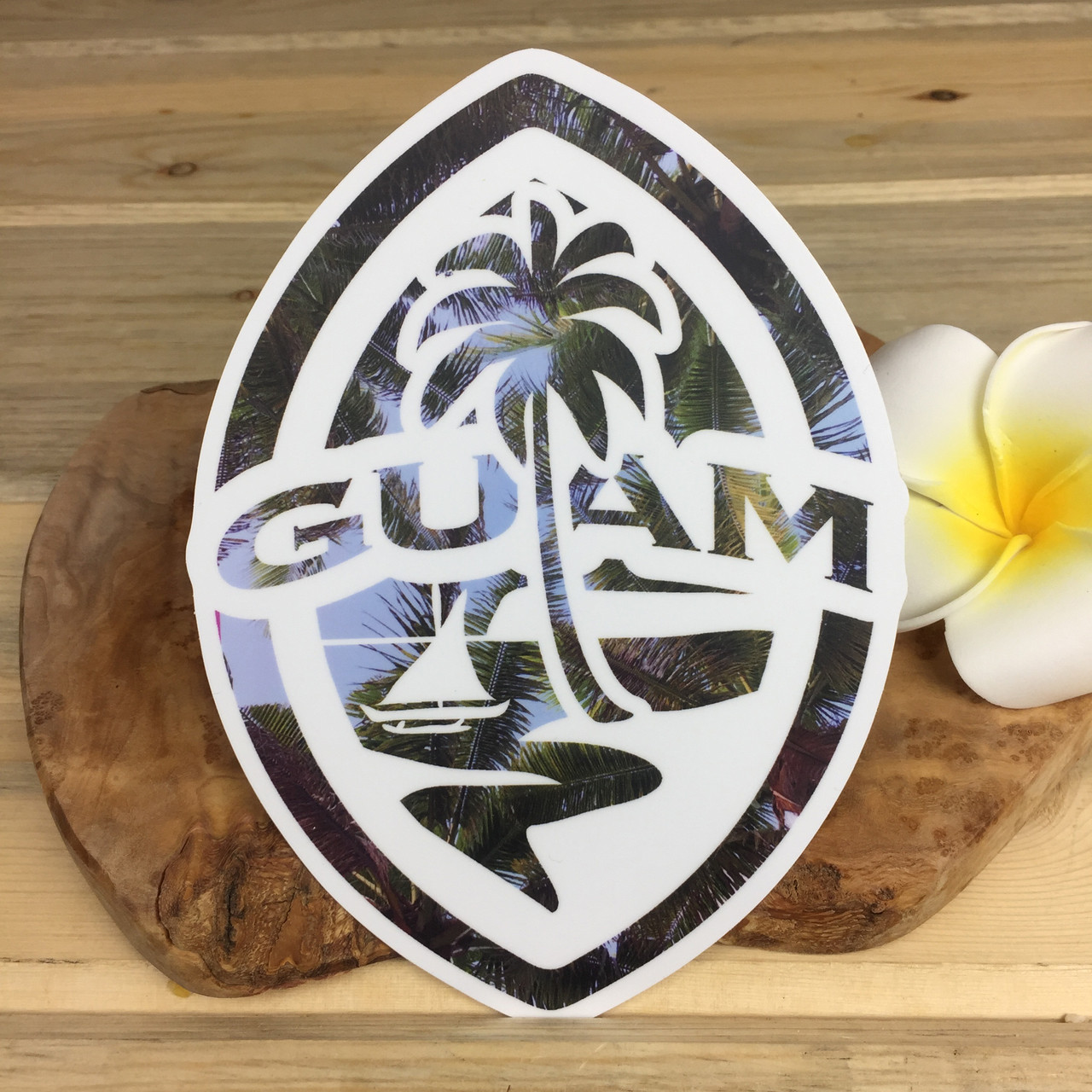 5" Modern Guam Seal Crashing Waves Dope Decal Sticker