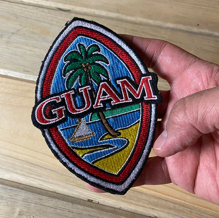 2-pc Modern Guam Seal Iron-on Patch
