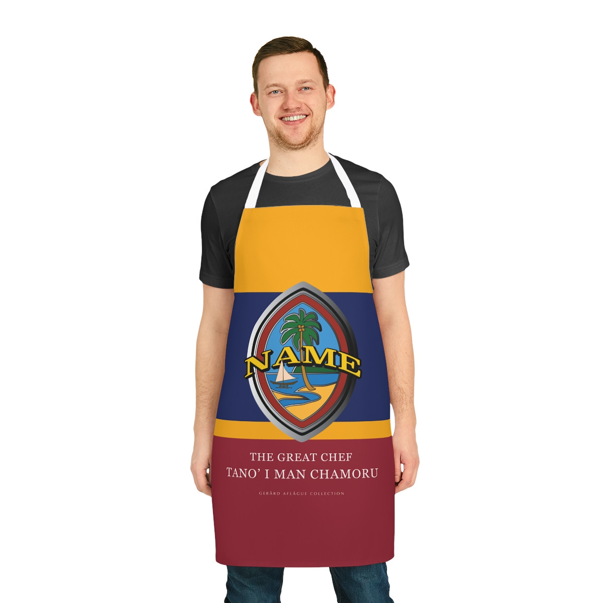 Personalized Modern Guam Seal Great Chef Apron
