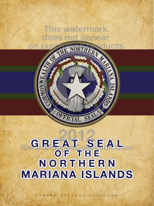 CNMI Gifts | CNMI Art - CNMI Official Seal Illustration - 18"x24 ...