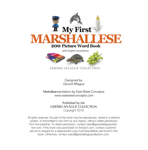 My First Marshallese 200 Picture Word Book