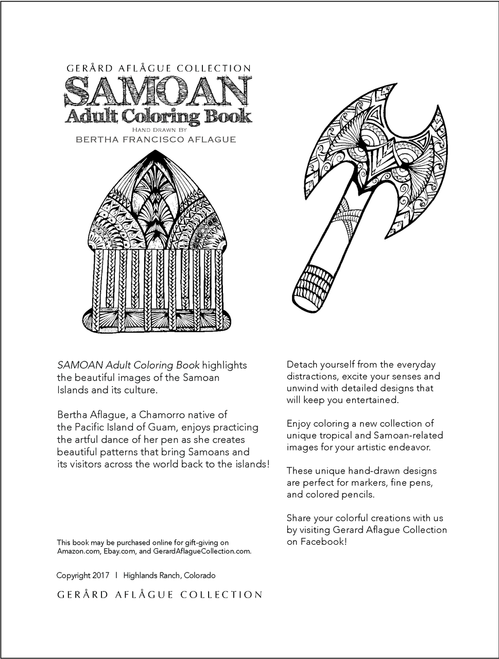 Samoan Adult Coloring Book