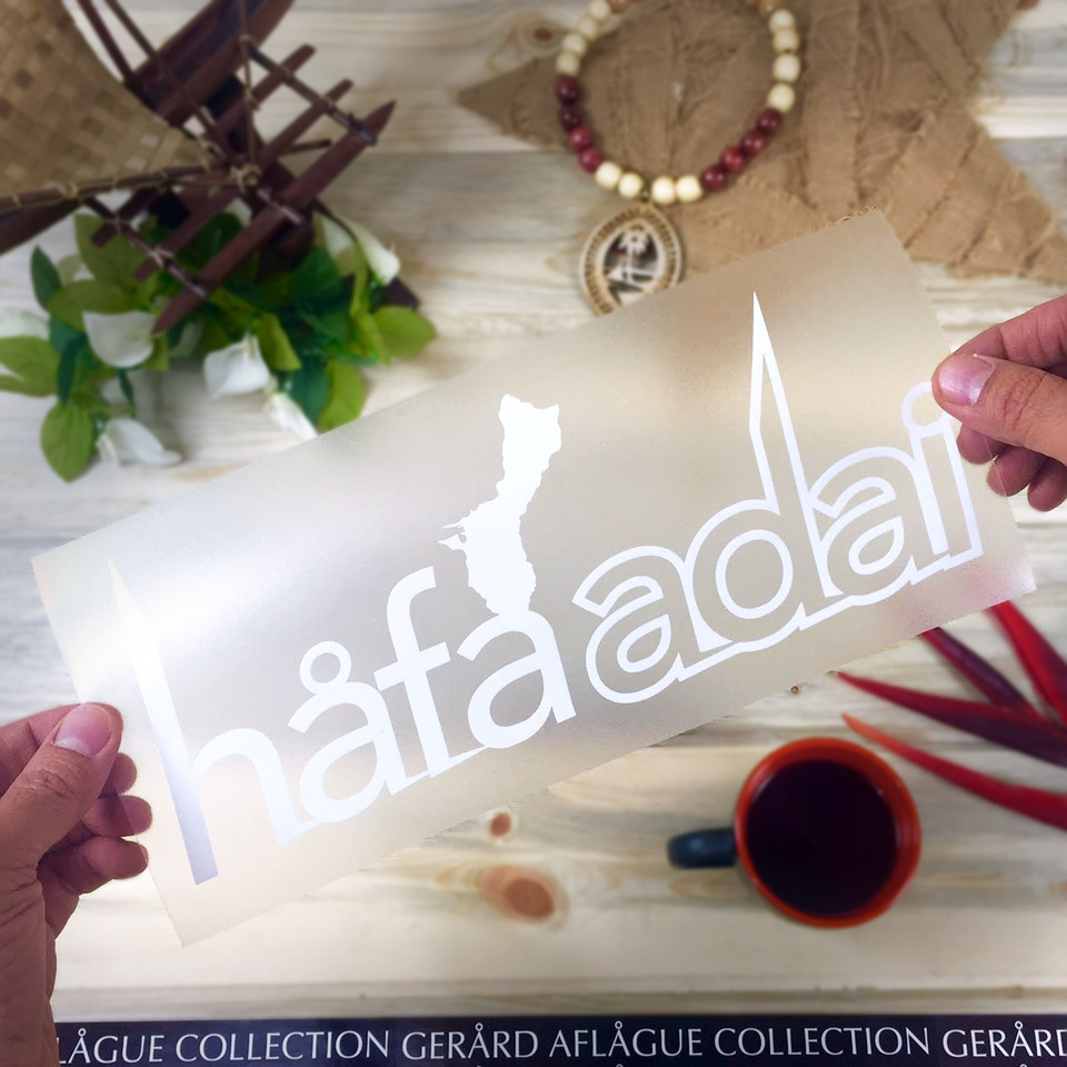 Balate Black Hafa Adai Guam Chrome License Plate Frame