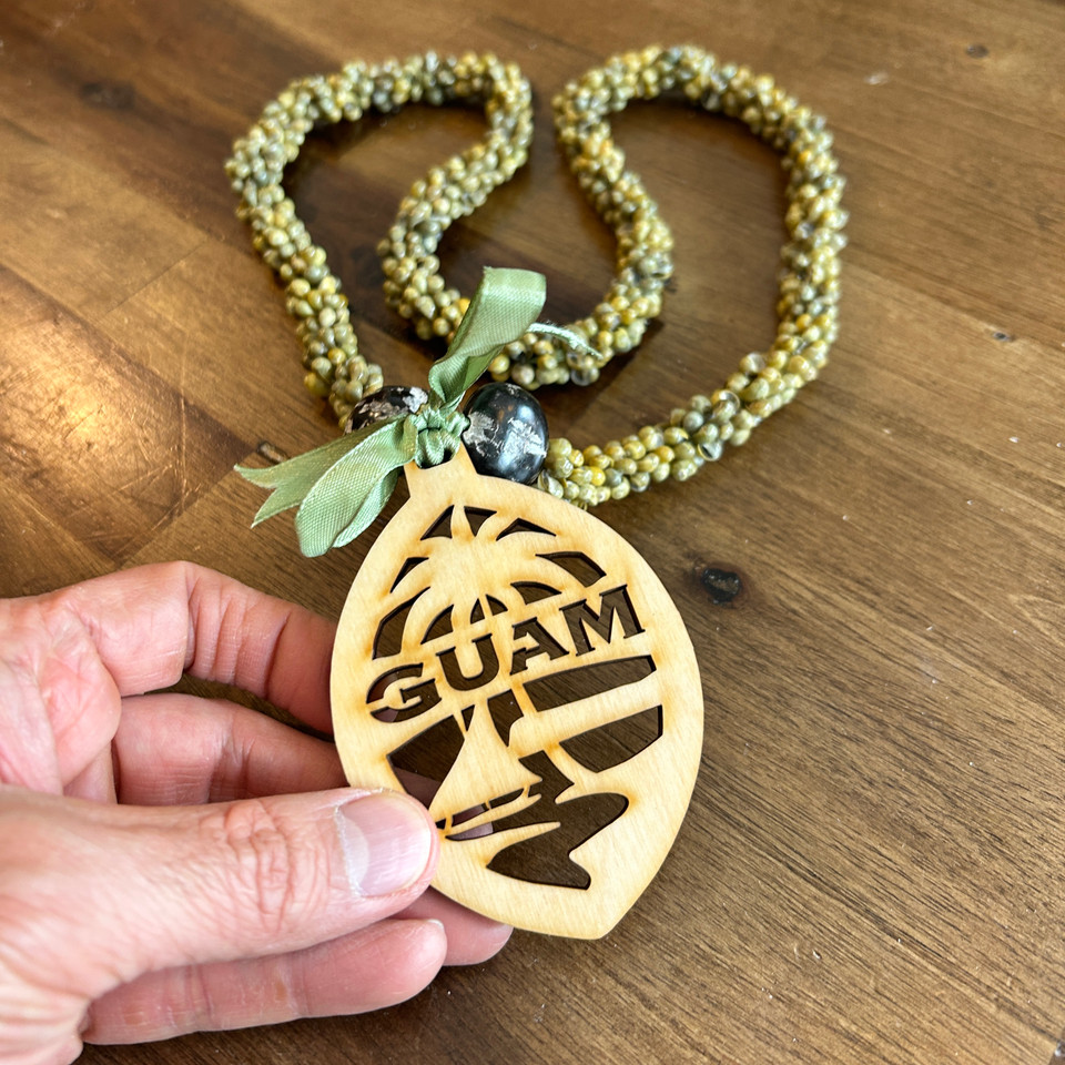 Green Shell Guam Seal Graduation and Cultural Lei