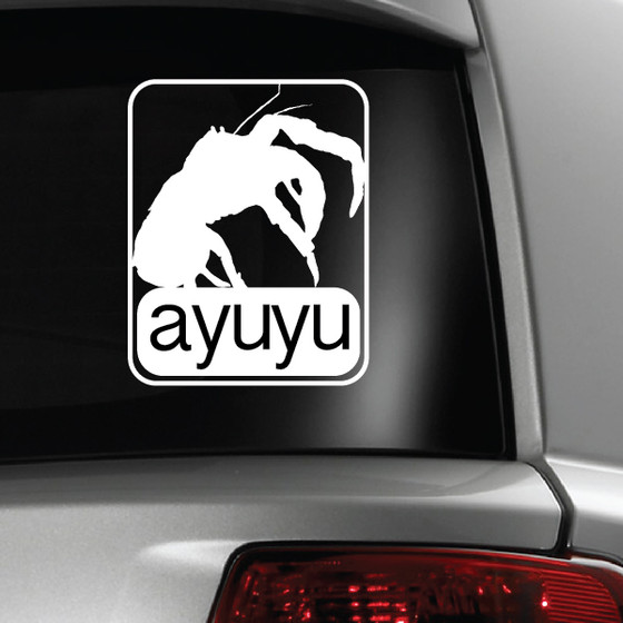 Ayuyu Coconut Crab White Vinyl Decal - 5x7 inches