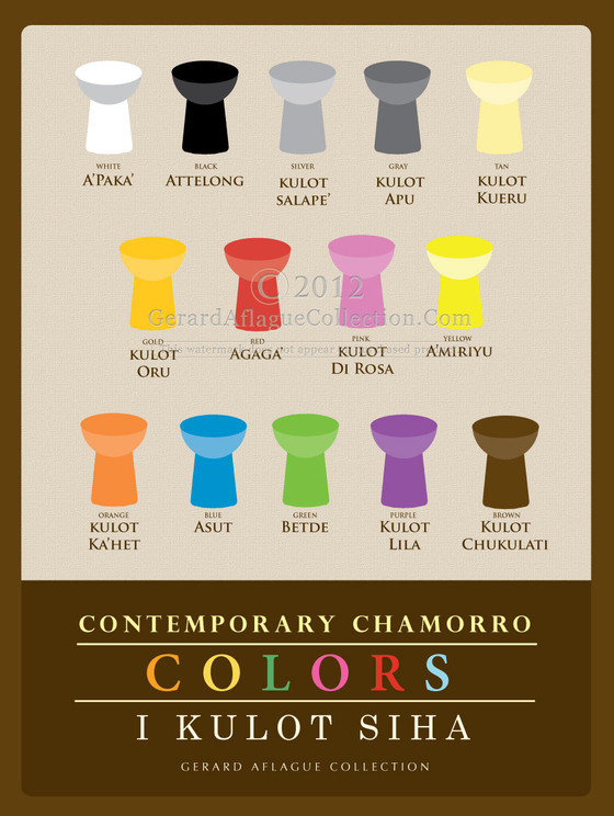 Guam Gifts | Guam Art - Learning Contemporary Chamorro - Colors ...
