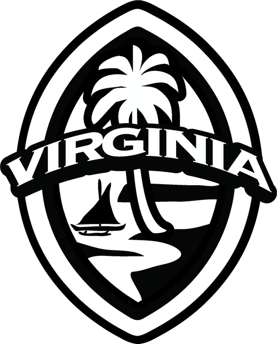 2 Pack Virginia Modern Guam Seal Sticker Decal