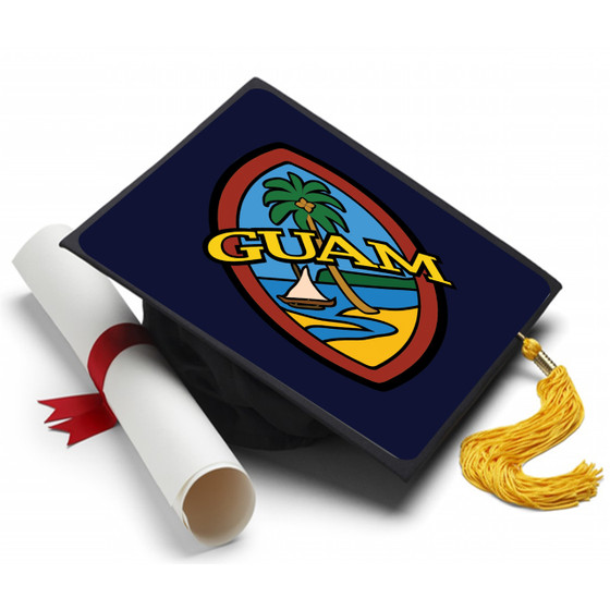 Modern Guam Seal Graduation Cap (Hat) Topper