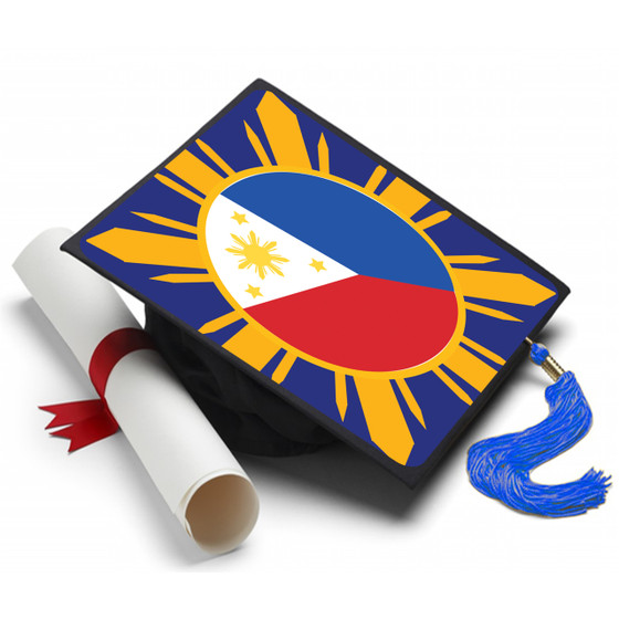 Philippine (Filipino) Flag (Pinoy) Graduation Cap (Hat) Topper