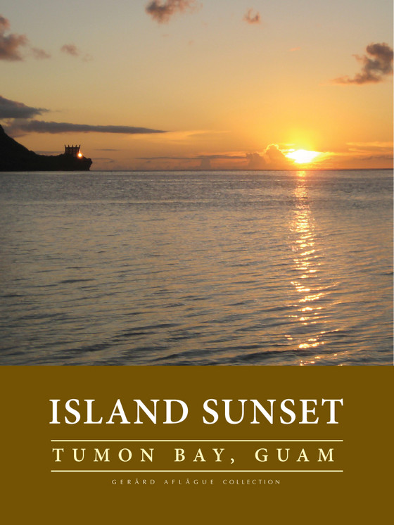 Guam Art | Guam Gifts - Tumon Bay Sunset in Guam Illustration | Gerard ...