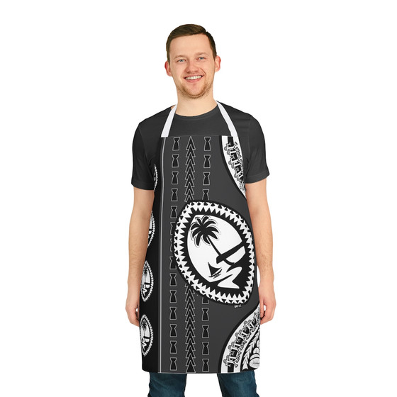 Tribal Pattern Guam Seal Motif Apron - Gerard Aflague Collection