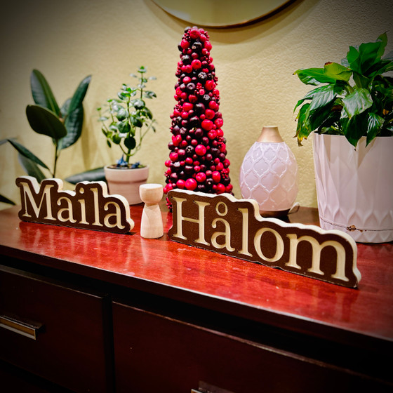 Maila Halom (Welcome) Home/Office/Store Sign - 29" Wide