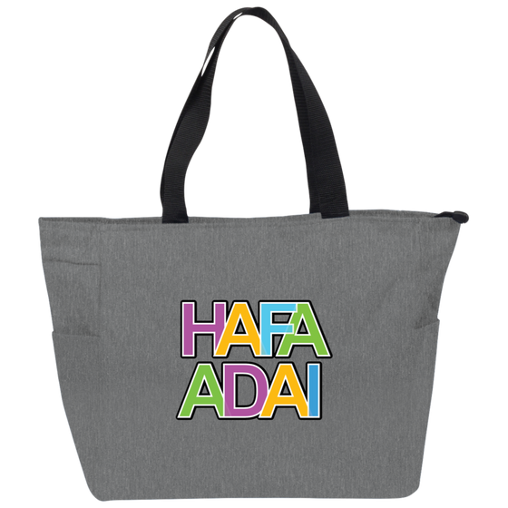 Hafa Adai Rainbow Zip Tote Bag - Gerard Aflague Collection