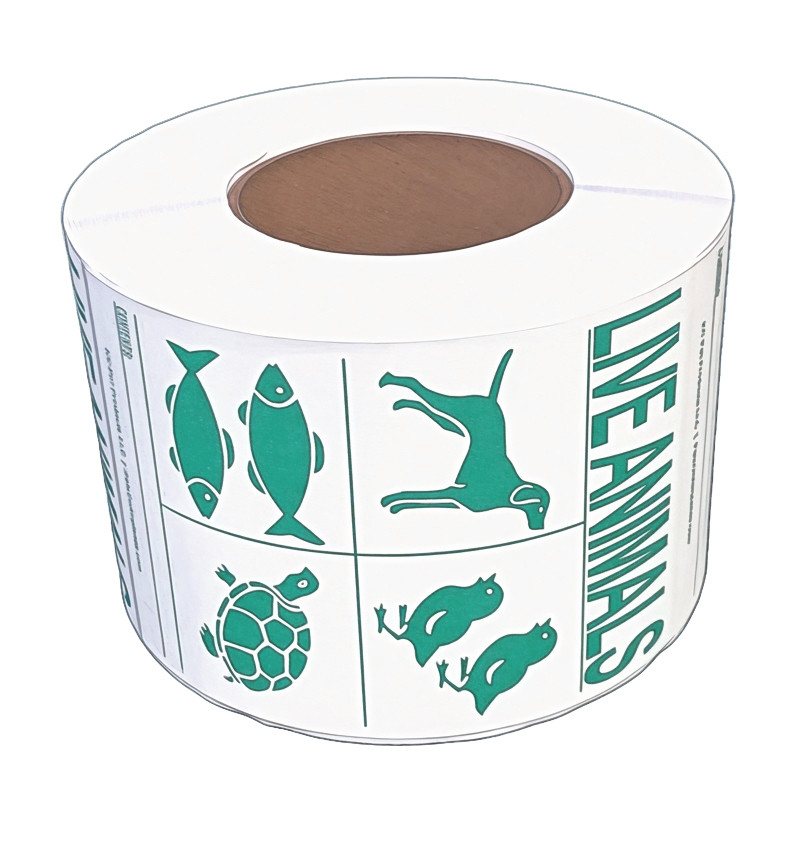 IATA Green Live Animal Species transport sticker label set