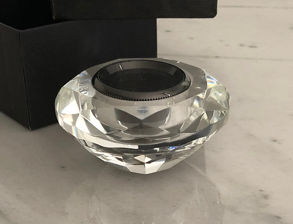 Diamond Cut Glass Crystal Pet Cremation Urn