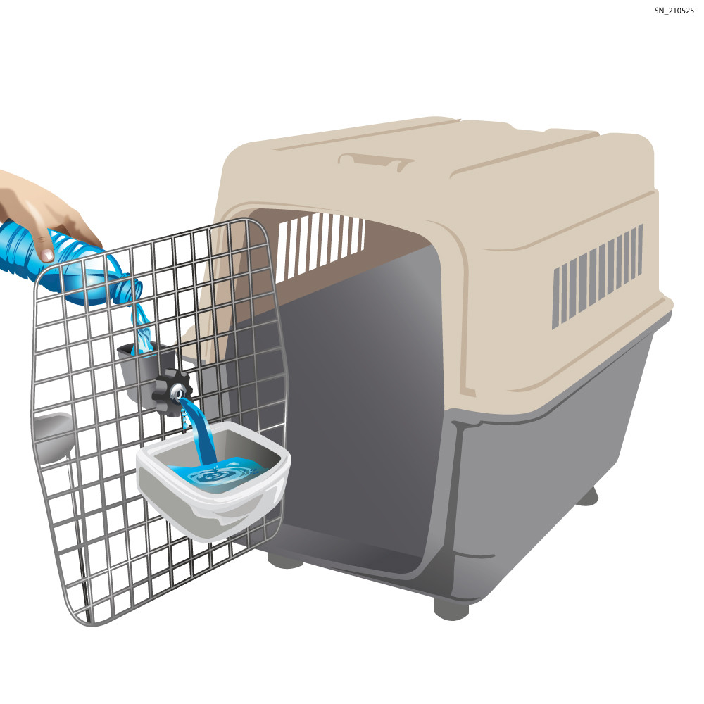 Dog Crate Water Dispenser Water Bowl Filling Funnel for door