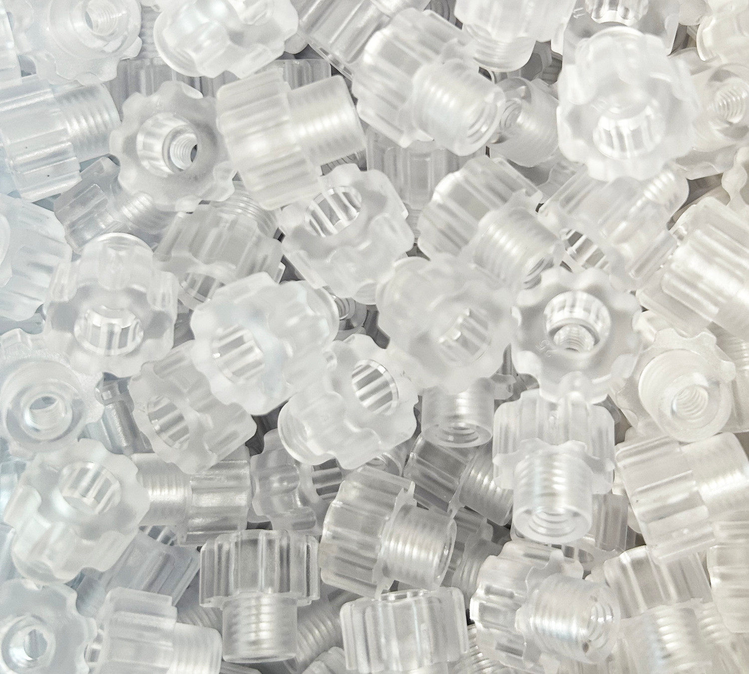 Clear polycarbonate Plastic 10-24 Thumbnut fasteners