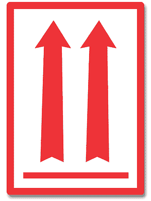 Green Live Fish Shipping label stickers with arrows