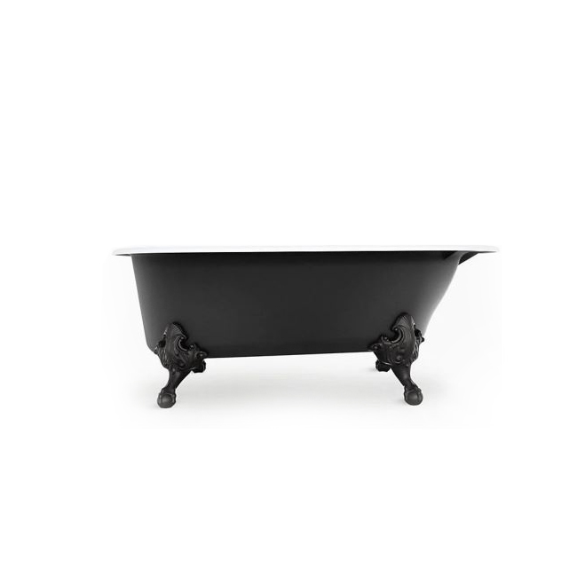 Kohler Iron Works Collection 66 Clawfoot Bath Tub with Black Exterior Less Feet American Bath