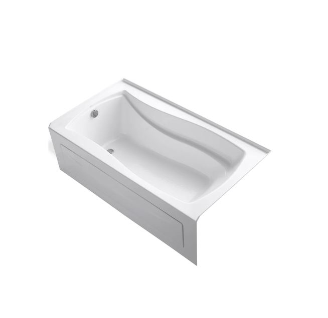 Kohler Mariposa Collection 66 Three Wall Alcove Soaking Bath Tub with Left Hand Drain